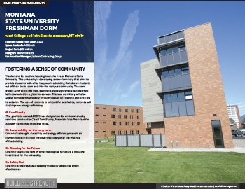 Montana State University Freshman Dorm – Build With Strength