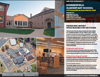 Sustainability: Summerfield Elementary School – Build With Strength